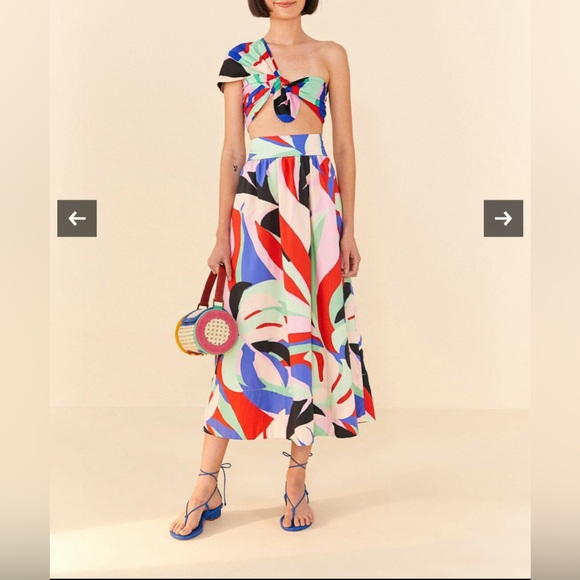 FARM Rio | Tops | Nwt Farm Rio Colorful Monstera Organic Cotton Crop ...